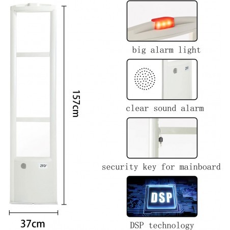 Retail Security EAS System, 2 Antenna, Sound&Visual Alarm, 100 piece ...
